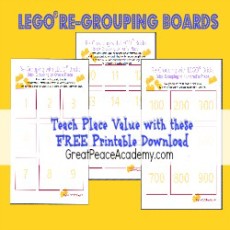 Learning Place Value with LEGO Re-grouping Boards
