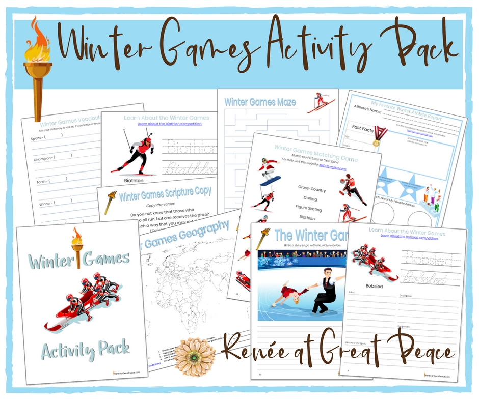 Winter Games Homeschool Unit Study | Renée at Great Peace