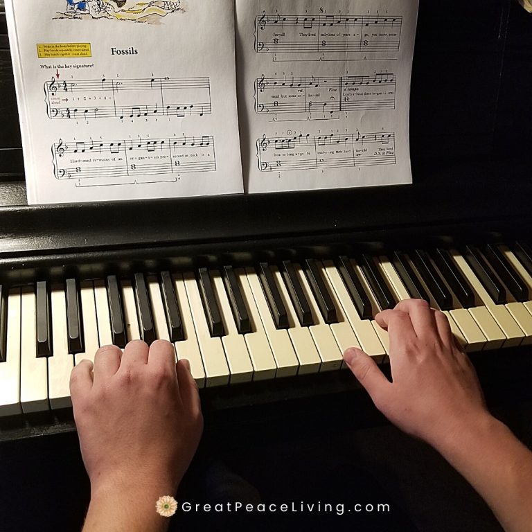 Self-taught Piano Lessons for Homeschool | Great Peace Living