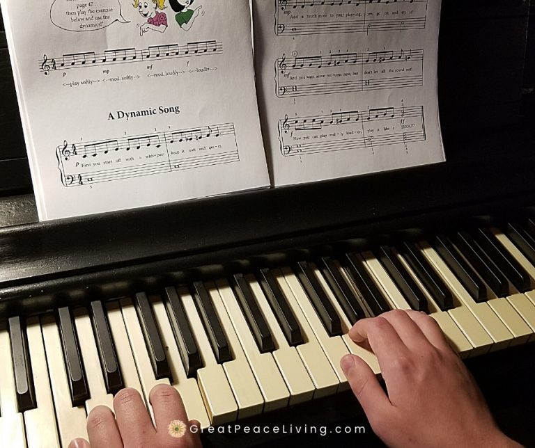 Self-taught Piano Lessons for Homeschool | Great Peace Living