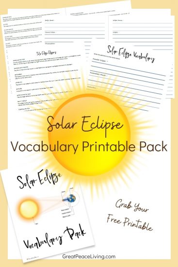 Solar Eclipse Printables | GreatPeaceLiving.com